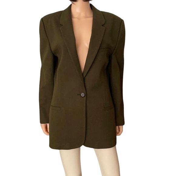Casual Corner | Jackets & Coats | Vintage Casual Corner Army Green Wool ...